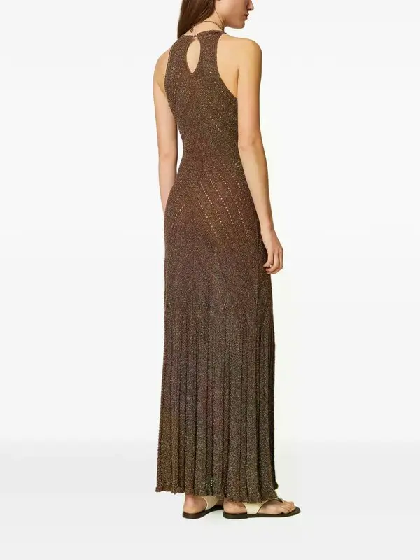 TWINSET Maxi Knitted Dress - Brown
