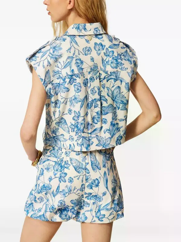 TWINSET Floral Print Shorts