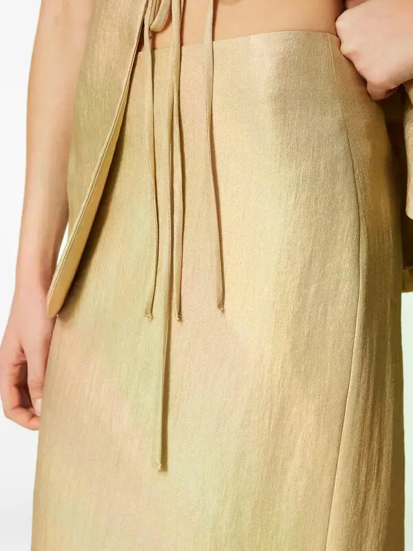 TWINSET Slit Midi Skirt - Neutrals