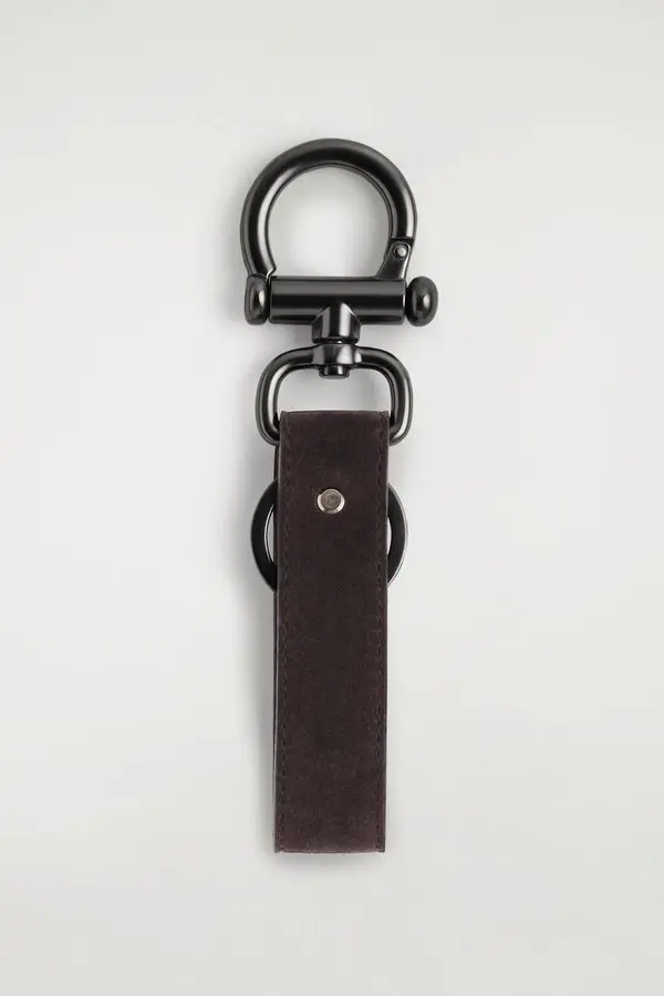 Cos Suede Keyring - Brown