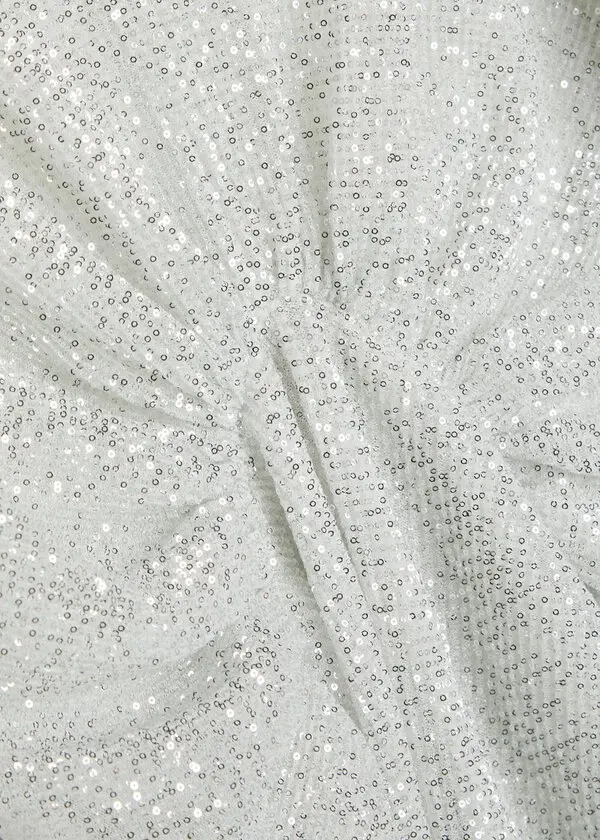L'IDEE Paradiso Sequin-embellished Gown - White
