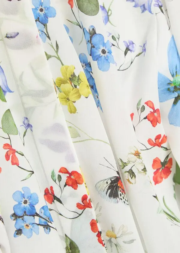 Alice + Olivia Willa Floral Print Silk Shirt