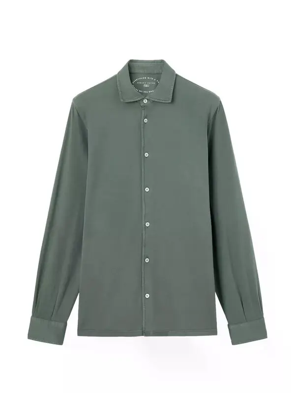 Fedeli Long-sleeve Knitted Shirt - Green