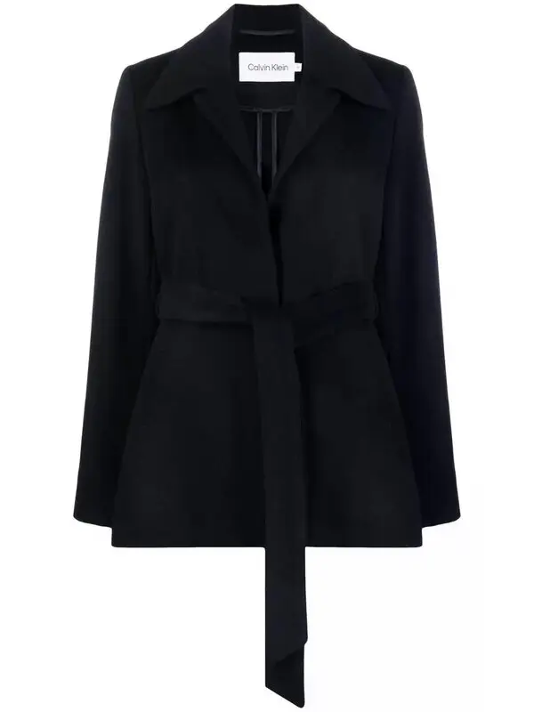 Calvin Klein Single-breasted Coat - Black