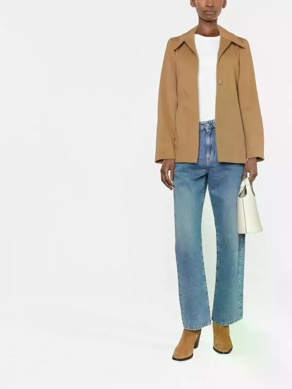 Calvin Klein Single-breasted Virgin Wool-blend Coat - Brown
