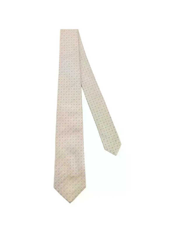 Kiton Geometric-pattern Neck Tie - Neutrals