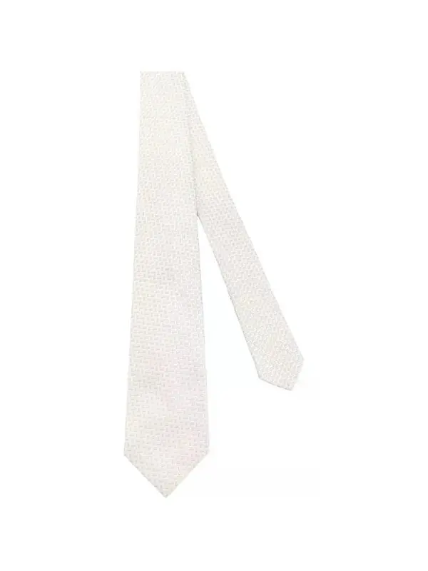 Kiton Geometric-pattern Tie - Neutrals