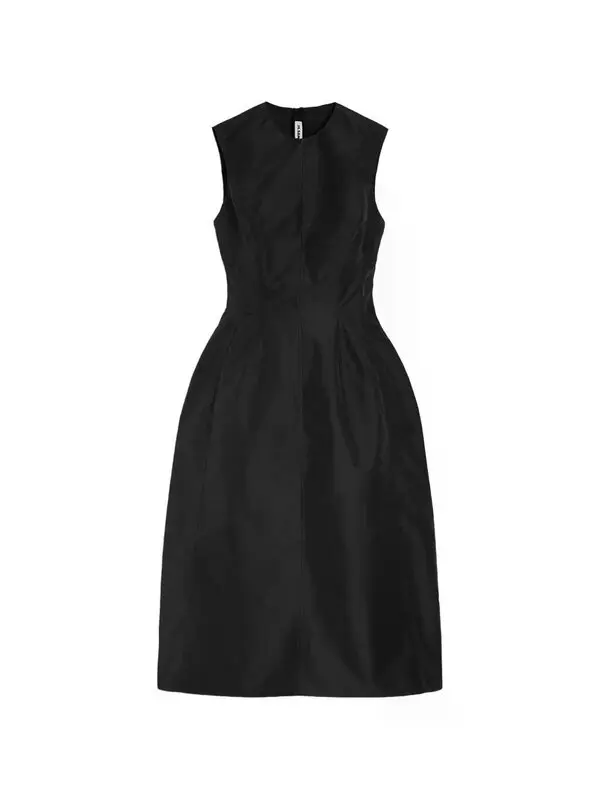 JIL SANDER Technical Faille Midi Dress