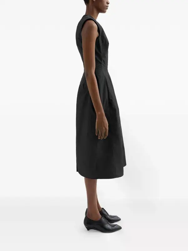 JIL SANDER Technical Faille Midi Dress