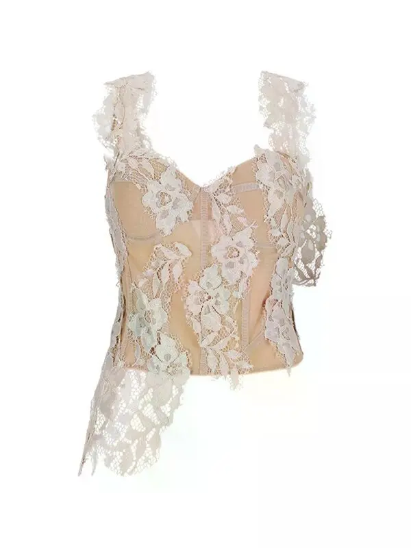 Giuseppe Di Morabito Lace Corset Top - White