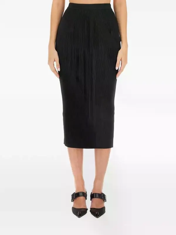 Alexander McQueen Knitted Pencil Midi Skirt