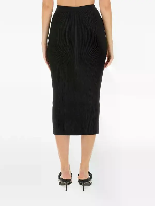 Alexander McQueen Knitted Pencil Midi Skirt
