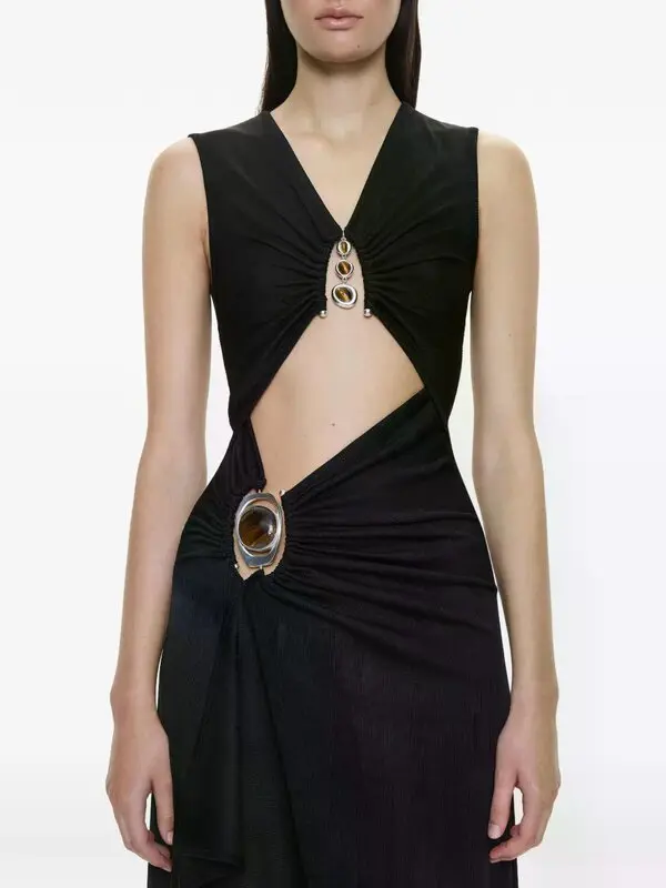 Christopher Esber Droplet Crystal Separation Midi Dress