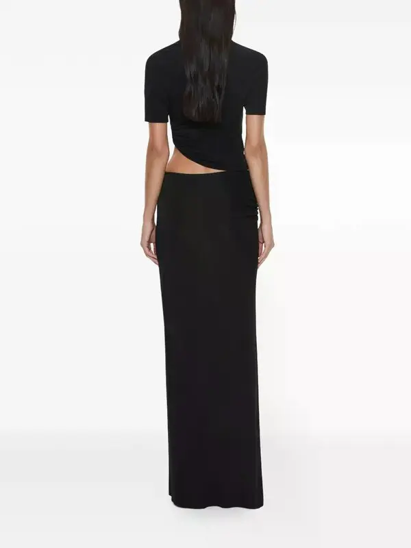Christopher Esber Ruched Tee With Quartz Embellishment - Black