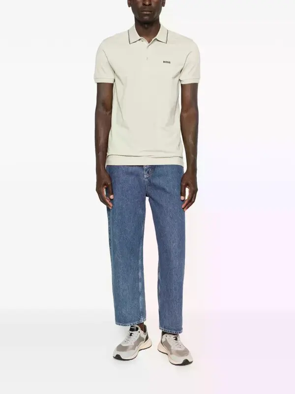 BOSS Piped Cotton Polo Shirt