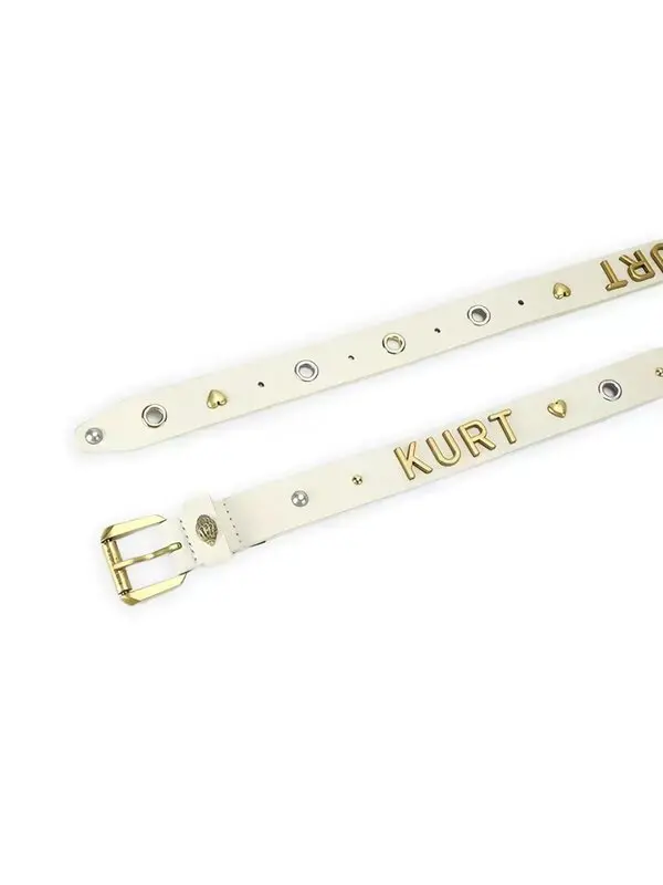 Kurt Geiger Studded Buckle Belt - White