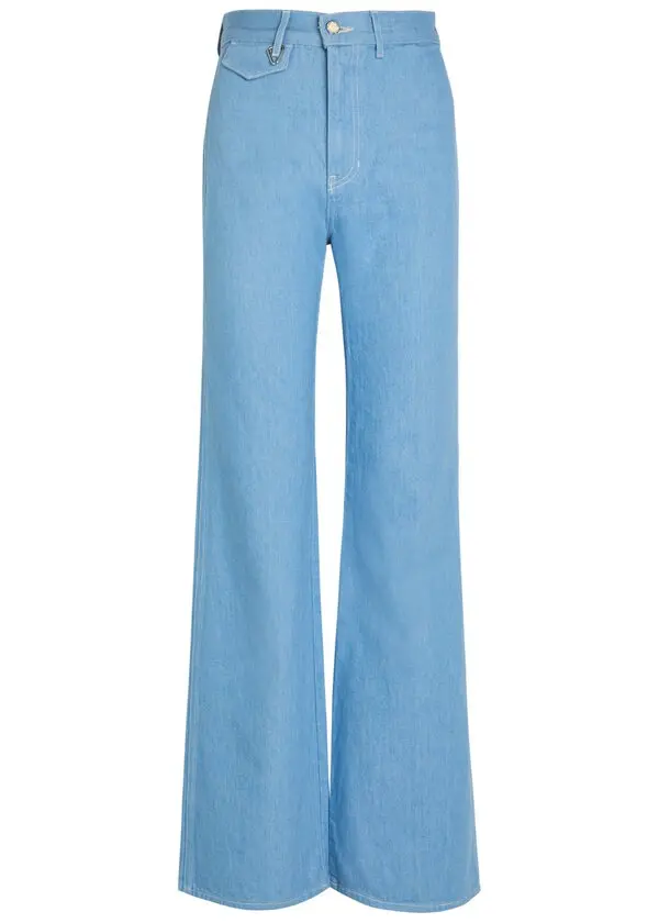 Veronica Beard Crosbie Wide-leg Jeans - Light Blue