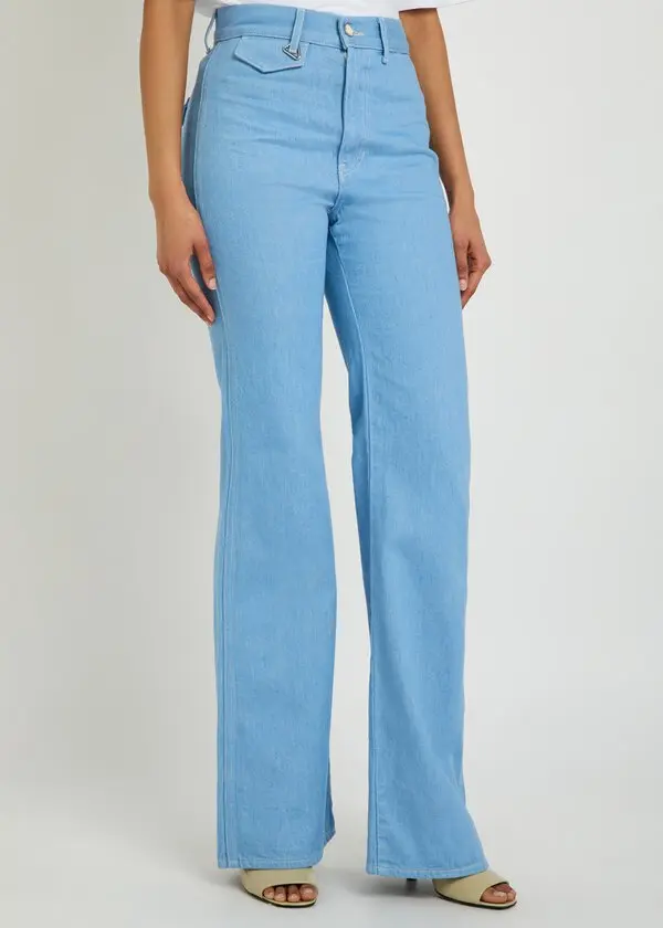 Veronica Beard Crosbie Wide-leg Jeans - Light Blue
