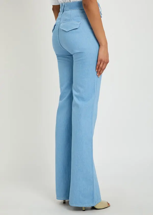 Veronica Beard Crosbie Wide-leg Jeans - Light Blue