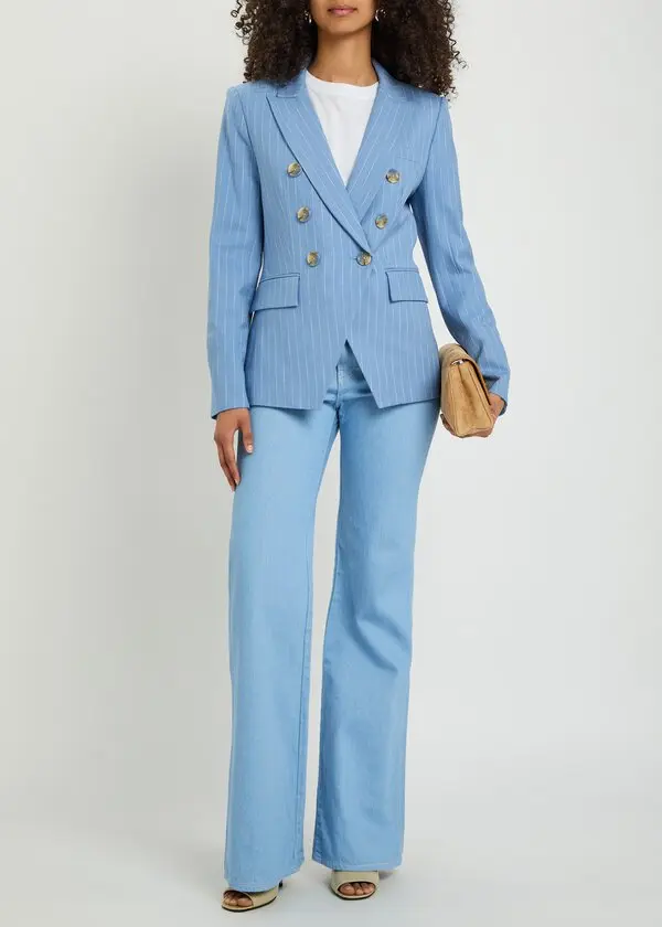 Veronica Beard Crosbie Wide-leg Jeans - Light Blue