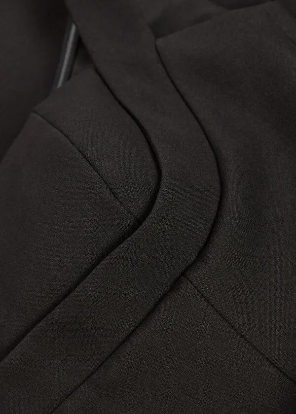 Roland Mouret Belted Crepe Midi Dress