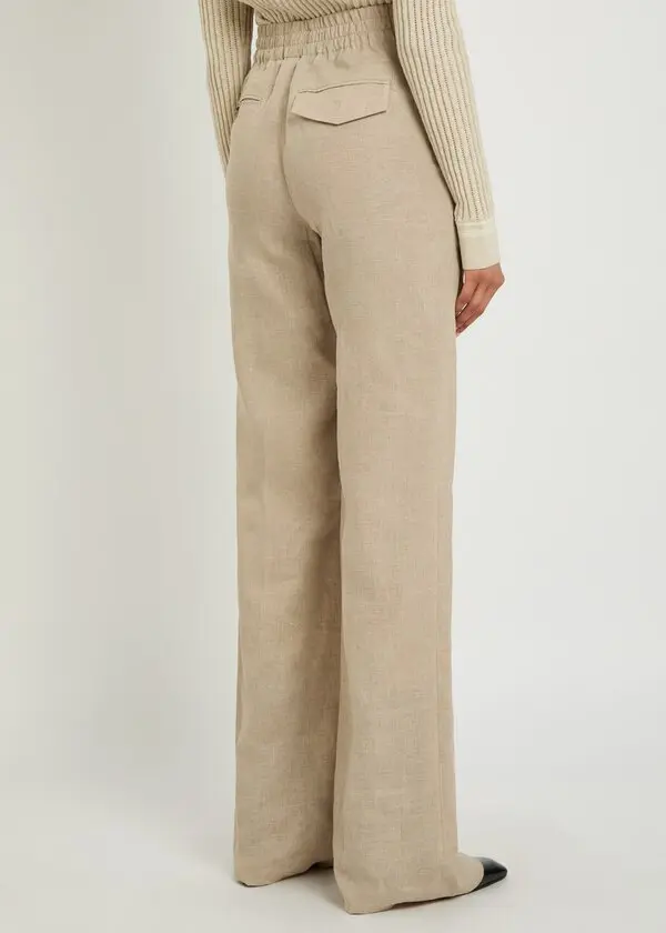 TOD'S Straight-leg Linen Trousers