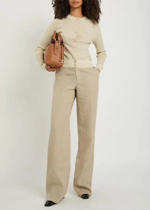 TOD'S Straight-leg Linen Trousers