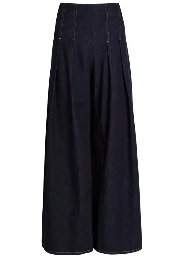 Alice + Olivia Pleated Wide-leg Trousers