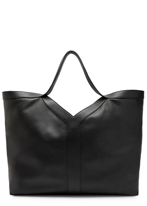 Saint Laurent Y Maxi Leather Tote Bag - Black