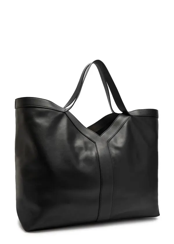 Saint Laurent Y Maxi Leather Tote Bag - Black