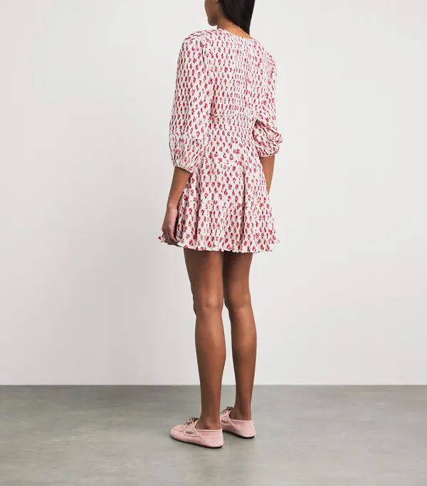 Maje Floral Print Mini Dress - Red