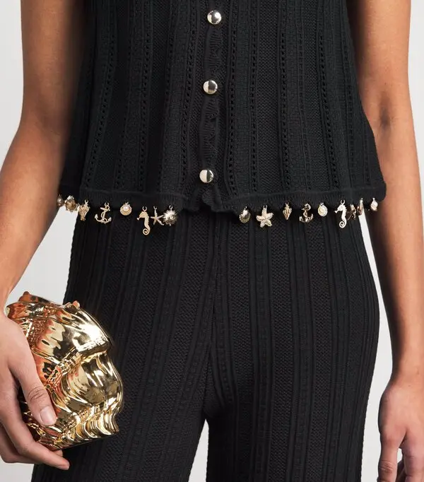 Maje Charm-embellished Sleeveless Cardigan