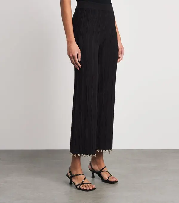 Maje Charm-embellished Knit Trousers
