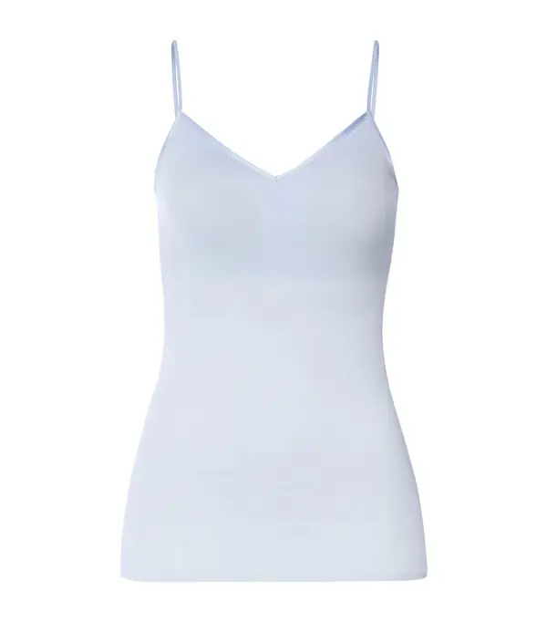 Hanro Pima Cotton Seamless Padded Camisole - Blue