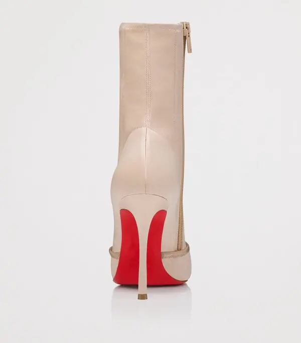 CHRISTIAN LOUBOUTIN Pavlova Leather-satin Boots 100 - Nude