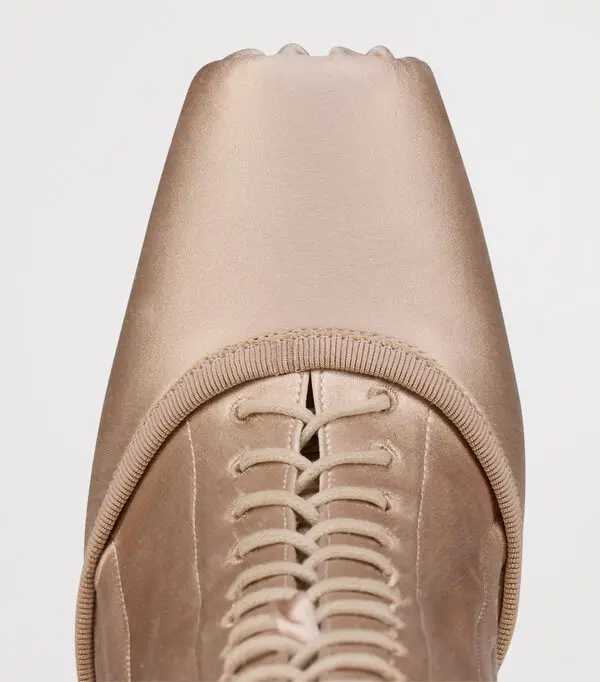 CHRISTIAN LOUBOUTIN Pavlova Leather-satin Boots 100 - Nude