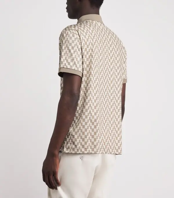 J. Lindeberg Tour Tech Print Polo Shirt - Beige