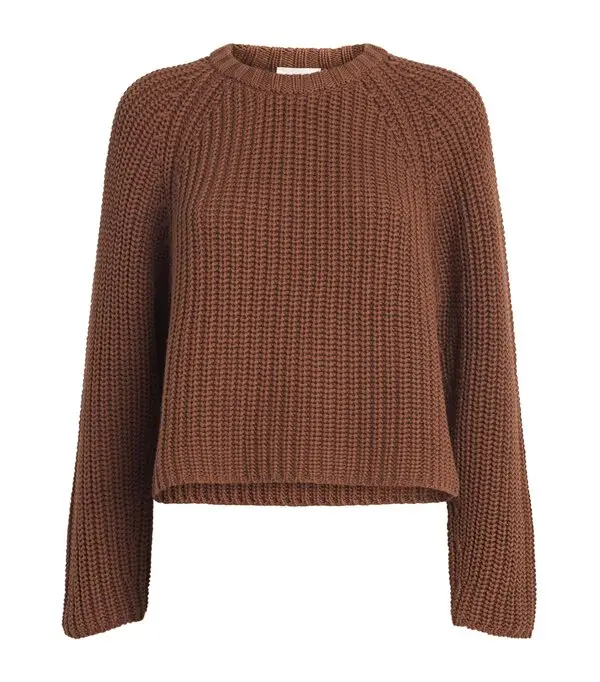 ME+EM Organic Cotton Weekend Sweater - Brown