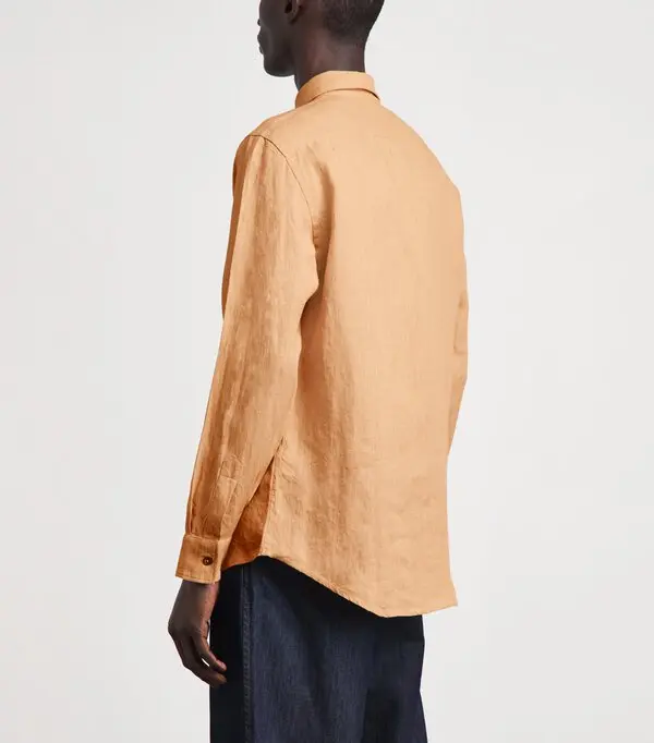 Paul Smith Fish-embroidered Linen Shirt