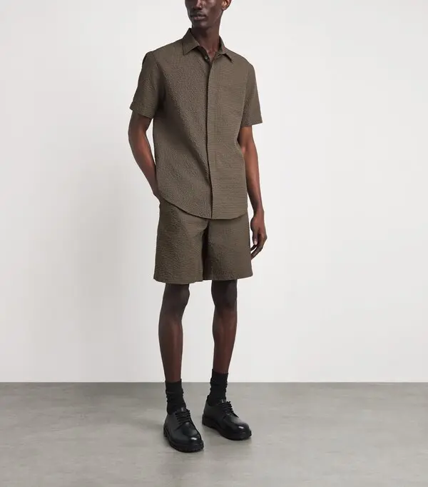 Emporio Armani Seersucker Short-sleeve Shirt