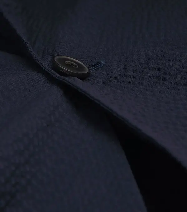 Emporio Armani Virgin Wool-blend Blazer - Blue