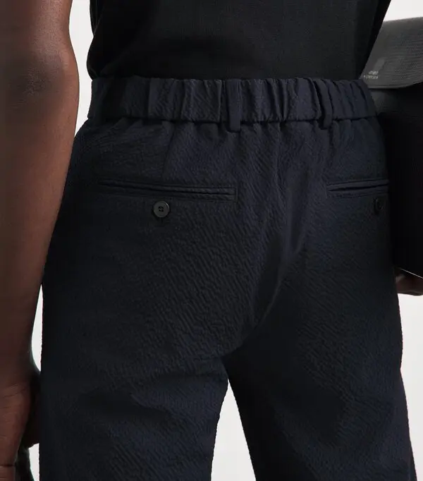 Emporio Armani Virgin Wool-blend Slim Trousers