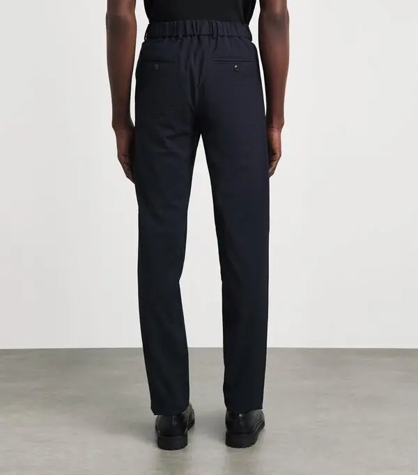Emporio Armani Virgin Wool-blend Slim Trousers