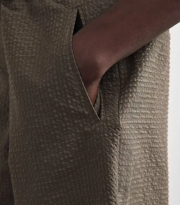 Emporio Armani Seersucker Bermuda Shorts - Brown