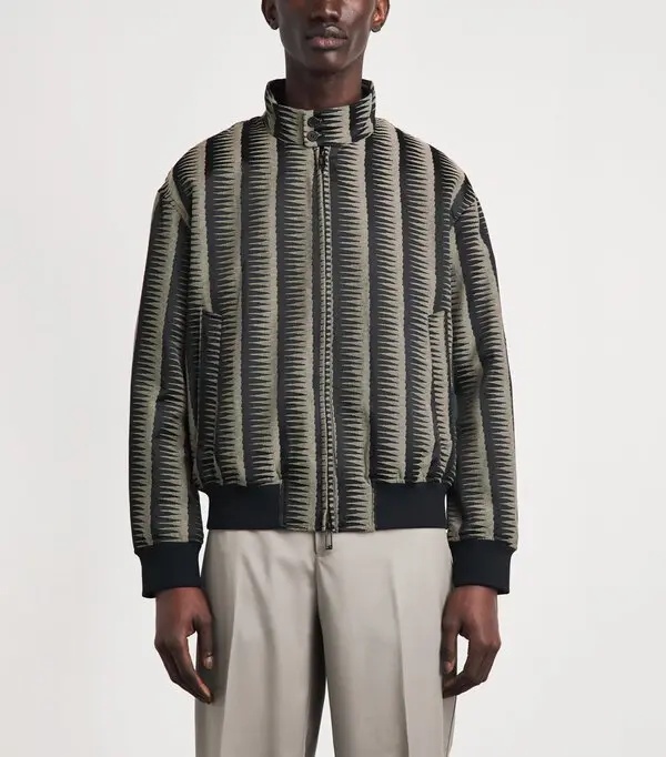 Emporio Armani Jacquard Jacket - Blue