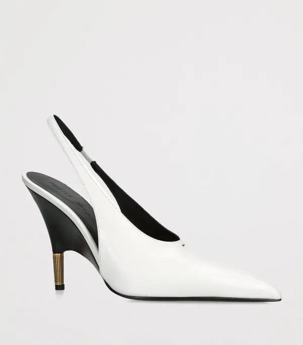 Khaite Leather Bella Pumps 100 - White