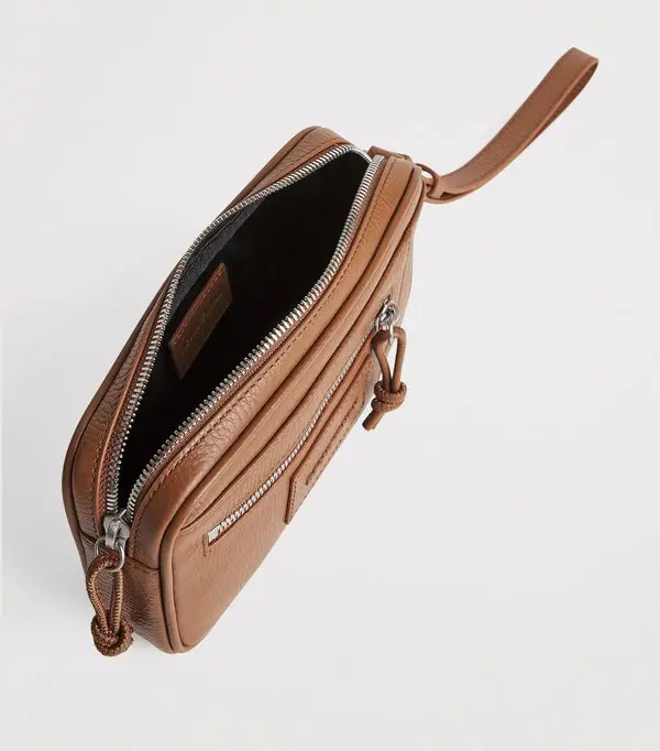 Emporio Armani Leather Eagle Pouch