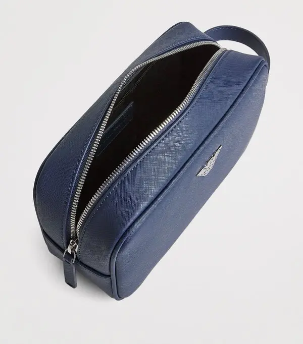 Emporio Armani Regenerated Saffiano Eagle Wash Bag