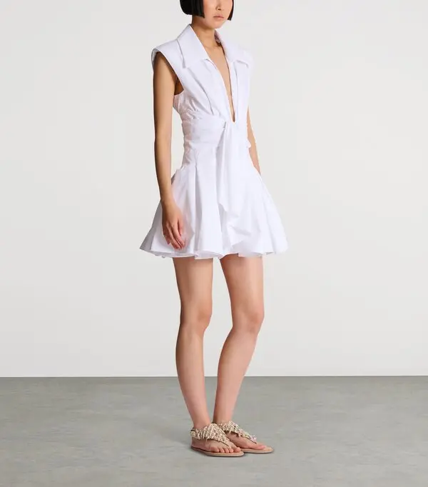 Balmain Shirt Mini Dress - White