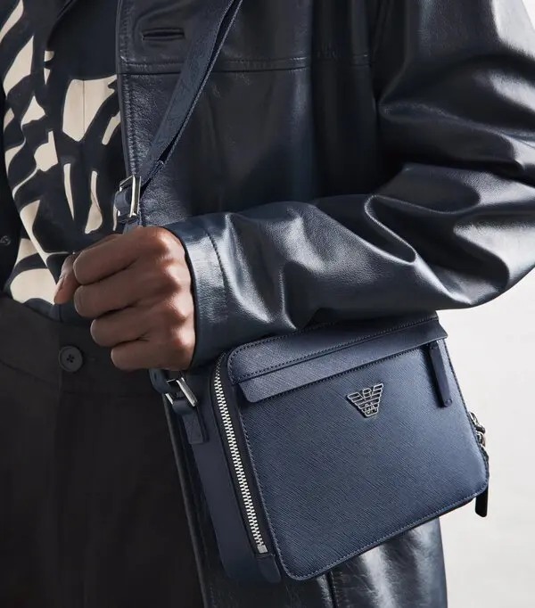 Emporio Armani Mini Eagle Camera Cross-body Bag - Blue